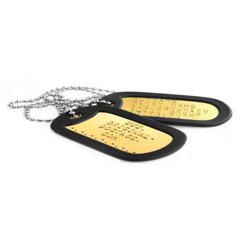 BRASS DOG TAGS EMBOSSED